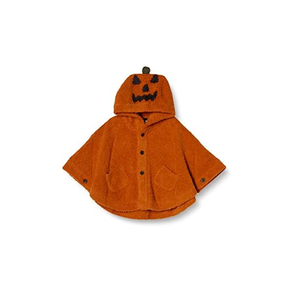 【ご購入後の当店からの連絡はご登録のメールアドレスに通知いたします。必ずご確認ください】[ジェラート ピケ] Halloween【PUMPKIN】 babyポンチョ PBNT224424 ORG 80