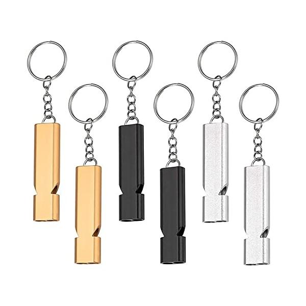 【ご購入後の当店からの連絡はご登録のメールアドレスに通知いたします。必ずご確認ください】【パッケージ内容】多機能ホイッスル6個、ブラック2個、ゴールド2個、シルバー2個。友人や子供へのクリエイティブなギフトとしてお使いいただけます。【高品質...