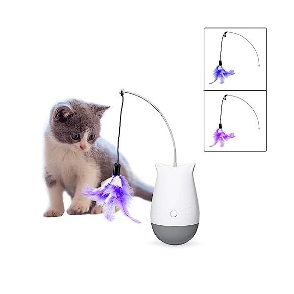 【ご購入後の当店からの連絡はご登録のメールアドレスに通知いたします。必ずご確認ください】??【猫電動猫おもちゃ】360度ランダム回転、不規則な動きが猫の本能を刺激し、室内猫のストレス解消 運動不足解消。愛猫に元気を与え、肥満を防ぎ、健康を促...