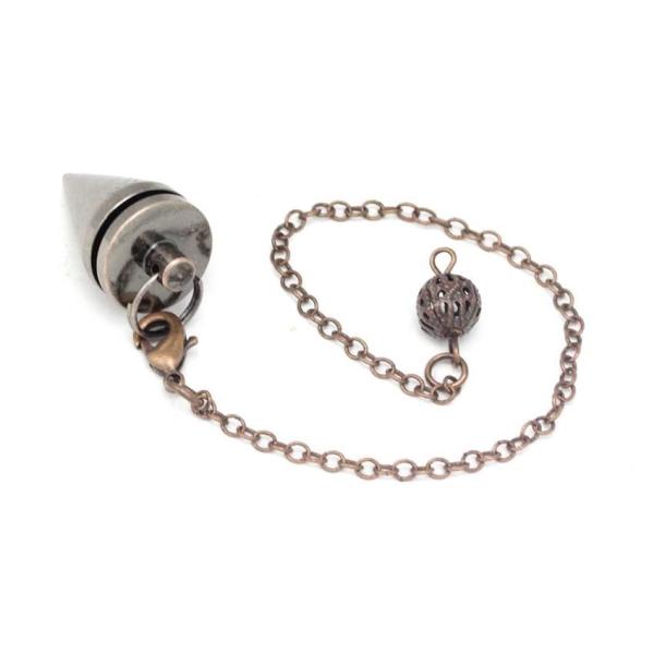 【ご購入後の当店からの連絡はご登録のメールアドレスに通知いたします。必ずご確認ください】【商品概要】シルバーメタルペンデュラムヘッダーサイズ：25mm　チェーン部分：約16cm （品物によって多少異なります。）※ヘッドはマットな研磨で、クリ...