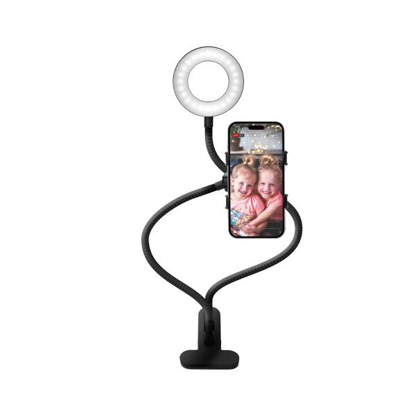 PGA PG-FXASD12BK LEDライト付 フレキシブルアームクリップ Premium Style コード長約140cm ブラック  317