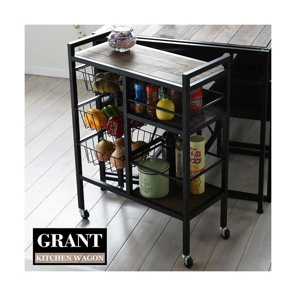 B.Bファニシング GRW-600 GRANT ワゴン W600×D273×H810mm ダークブラウン GRW600 448