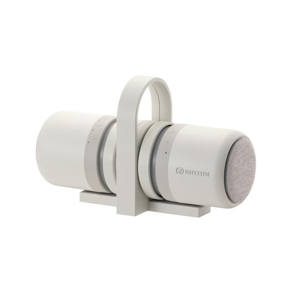 リズム 9YYA30RH08 防水ポータブルスピーカー Bluetooth対応 ライトグレー 21