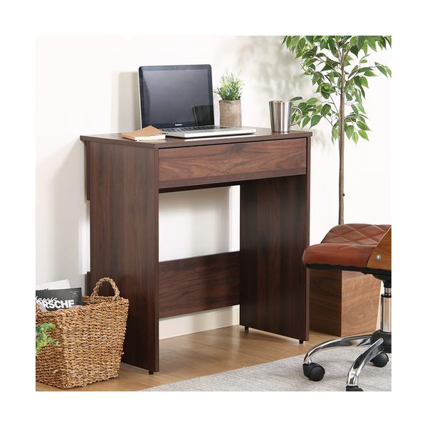 不二貿易 EZBO 工具不要デスク 幅70×奥行40×高さ74.5cm 簡単組立 快適スペース ミディアムブラウン 99393 448