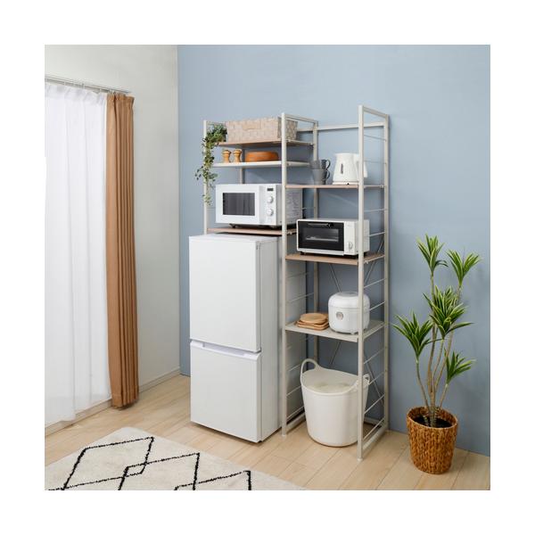 ヤマダオリジナル 110幅家電ラック「ミュクレ」ナチュラル 448