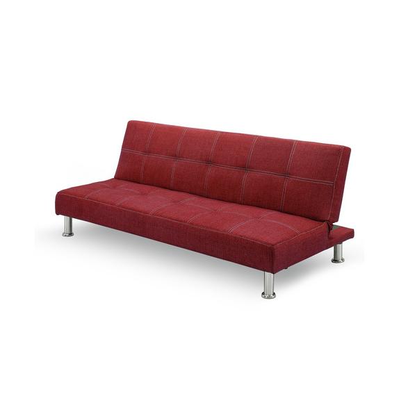 サンコウ コキア F お手入れしやすい生地 3段階リクライニング ソファベッド レッド ファブリック 幅180×奥行79×高さ78cm  448