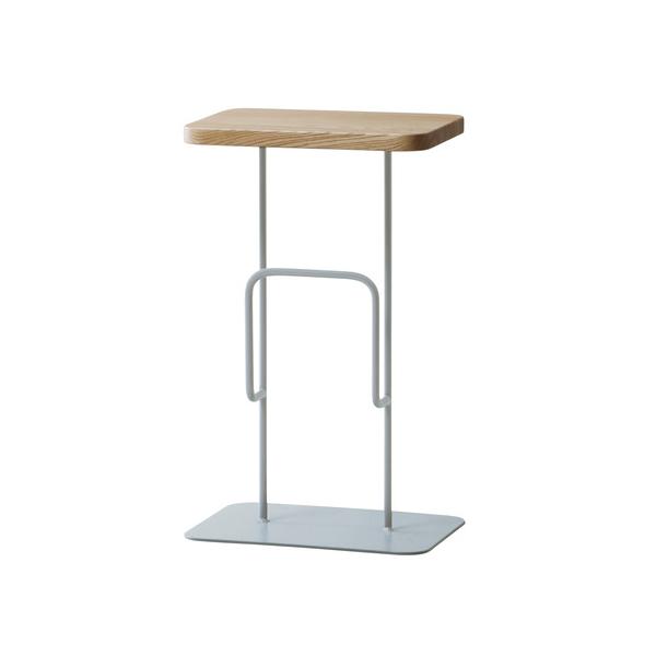弘益 KOEKI ANTENNA by SIEVE サイドテーブル 幅30×奥行20×高さ49cm 省スペース 天板オーク無垢材 グレー SVEST001GR 448