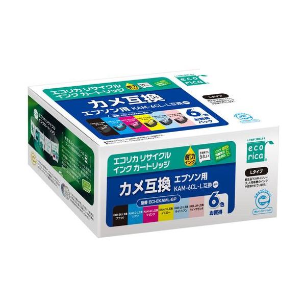 エレコム　ECI-EKAML-6P　エコリカインク　EPSON　KAM-6CL-L　6色パック 119