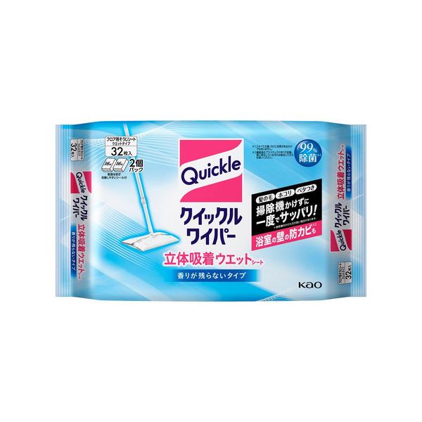 花王(Kao) クイックルワイパー 立体吸着ウエットシート (32枚) 861