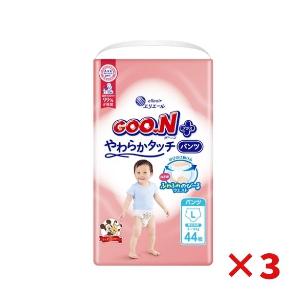大王製紙 グーンプラス やわらかタッチ パンツ Lサイズ 44枚【3個セット販売】 861