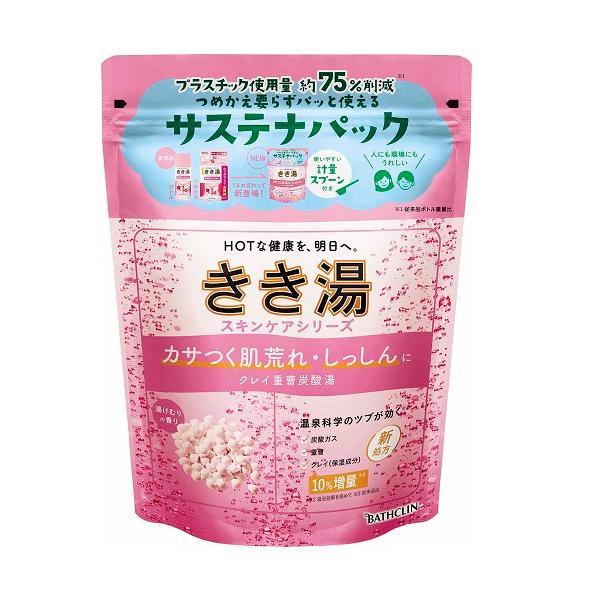 バスクリン きき湯 クレイ重曹炭酸湯 サステナパック 入浴剤 360g 861