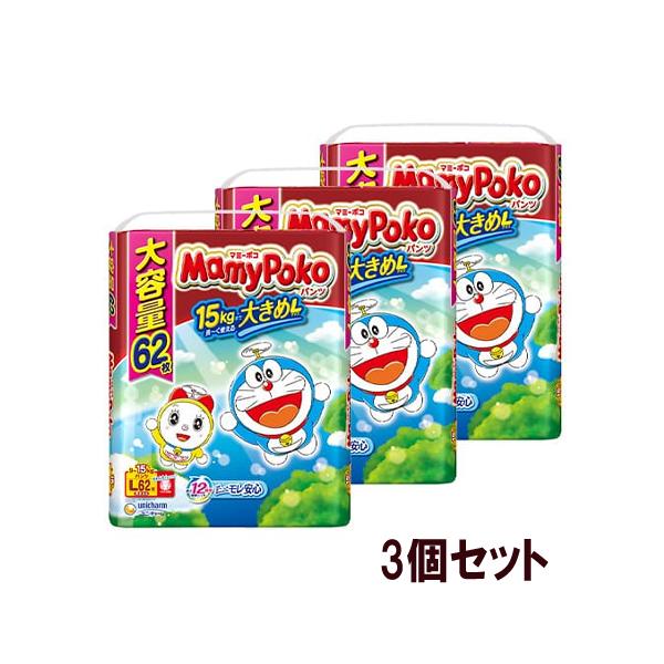ユニ・チャーム マミーポコパンツ ドラえもん Ｌ ６２枚【3個セット販売】 861