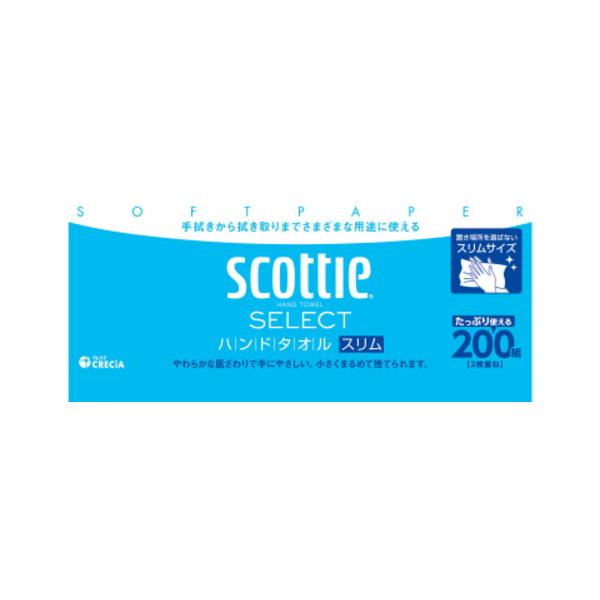 日本製紙クレシア スコッティ セレクト ハンドタオル スリム 200組  861