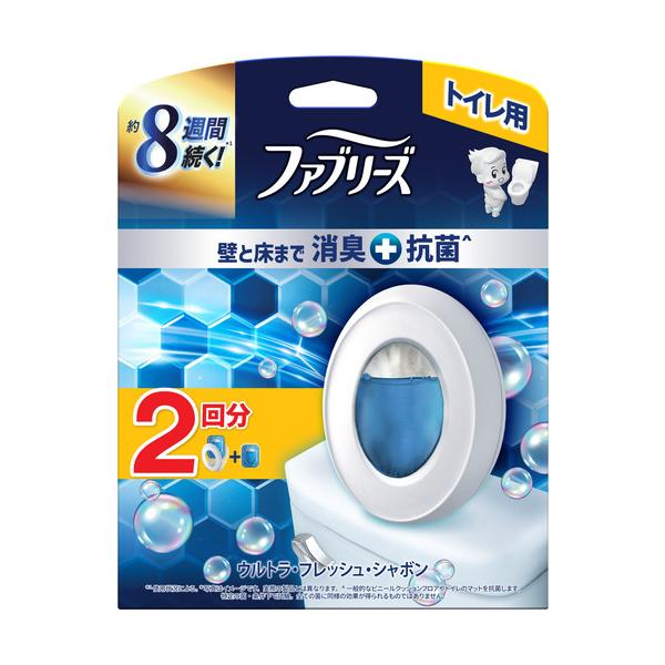 P&amp;G ファブリーズトイレ用消臭剤プレミアムシリーズ+抗菌ウルトラフレッシュシャボン 本体+替 2個パック  861