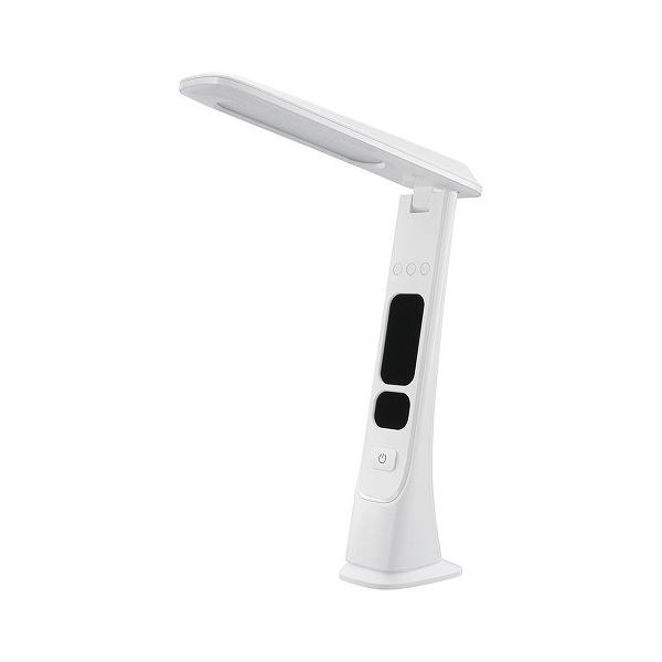 オーム電機 DS-L45FD-W LEDデスクライト デジタル表示機能付 450lm USB給電 Type-Cケーブル付属 ホワイト 49