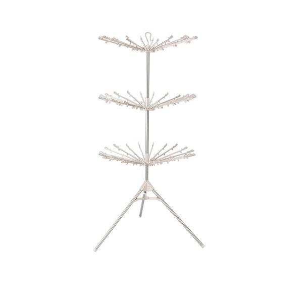 NY-278 大容量パラソル物干し3段 ライトグレー 446