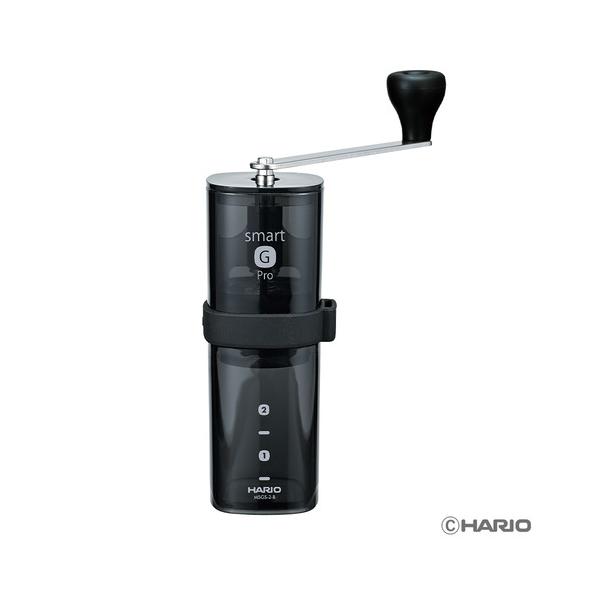 HARIO ハリオ コーヒーミル・スマートG PRO 2杯用 コーヒー豆／24g 透明ブラック MSGS-2-B  446