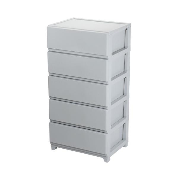 JEJアステージ デコニーSVW5段LG デコニーシーヴォワイド チェスト ライトグレー 446