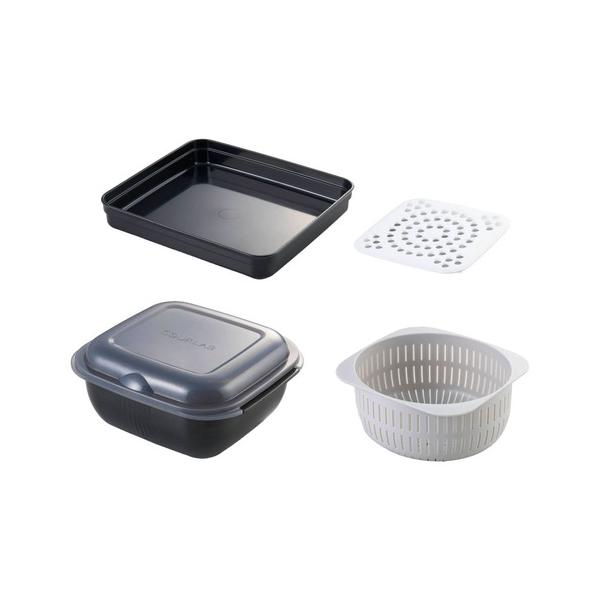 岩谷マテリアル GLBSTD-BK グルラボプラス スタンダード 電子レンジ調理容器 ブラック 446