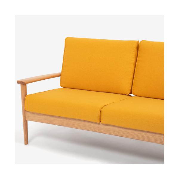 大塚家具　ソファ「シネマ」専用カバー　レッドオーク・ウォールナット共通　布　イエロー 448