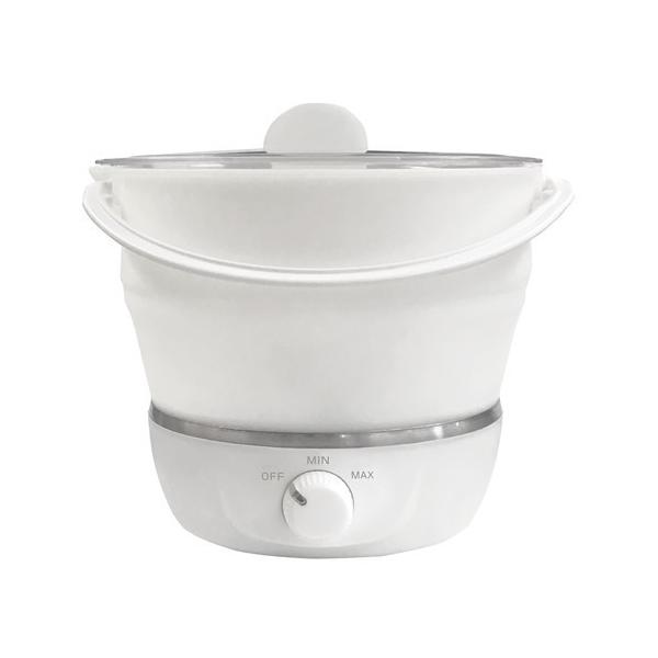 カシムラ　TI-190　国内・海外兼用　トラベルクッカー　折りたたみ式　温度切替機能付　　ホワイト 500