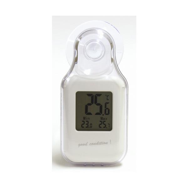 EMPEX TD-8431 吸盤付デジタル温度計 ホワイト 500