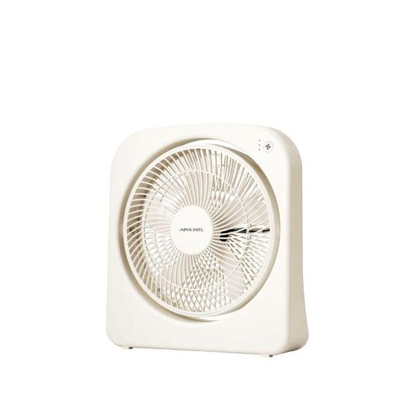 APIX AFS-125(WH) 2電源式スリムファン 約25時間使用可能 風向き10段階調節 ホワイト 33