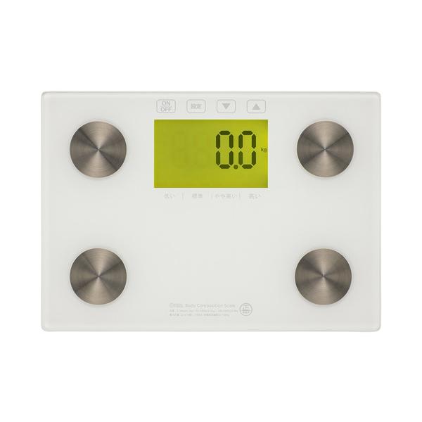 オーム電機　HB-KG12H2-W　バックライト付き体重体組成計　ホワイト　HBKG12H2W 46