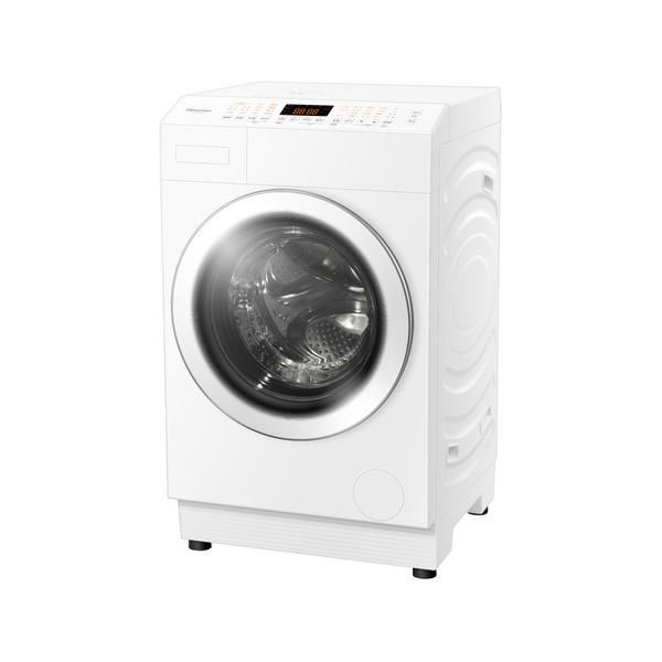 ハイセンス ドラム式洗濯機 左開き 洗濯12kg 乾燥6kg 幅59.8cm 温水洗浄 水平ドラム 自動投入 HWF-D120XL-W ホワイト系 ヒートポンプ 40