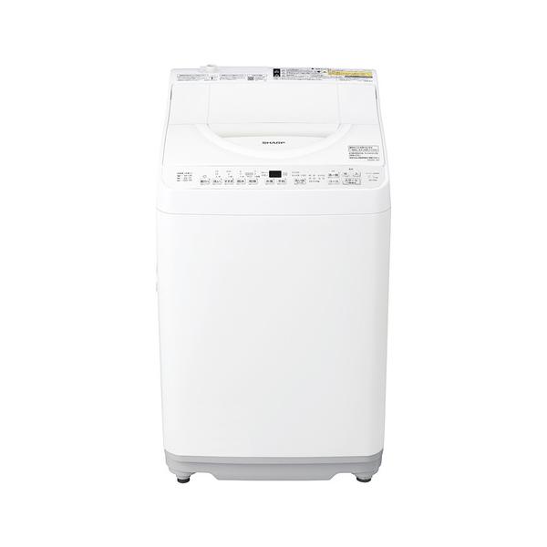 シャープ 縦型洗濯機 洗濯6.5kg 乾燥3.5kg 穴なし槽 ガンコつけおきコース ES-TX6K-W ホワイト系 40