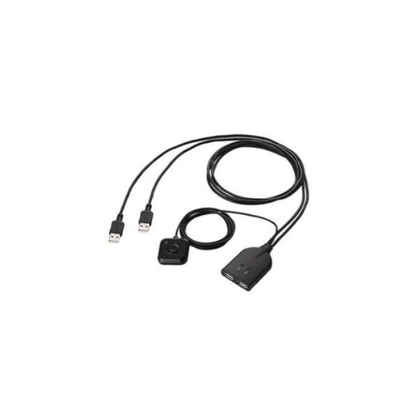 切替器　エレコム　キーボード　マウス　KM-A22BBK　キーボード・マウス用パソコン切替器 131