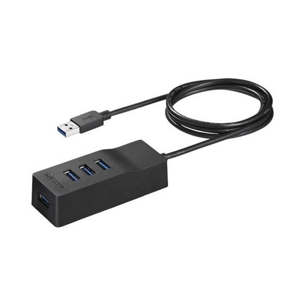 USBハブ　バッファロー　USB　3.0　セルフパワー　BSH4A110U3BK　USB3.0セルフパワーハブ　上挿し／4ポートタイプ　ブラック 131
