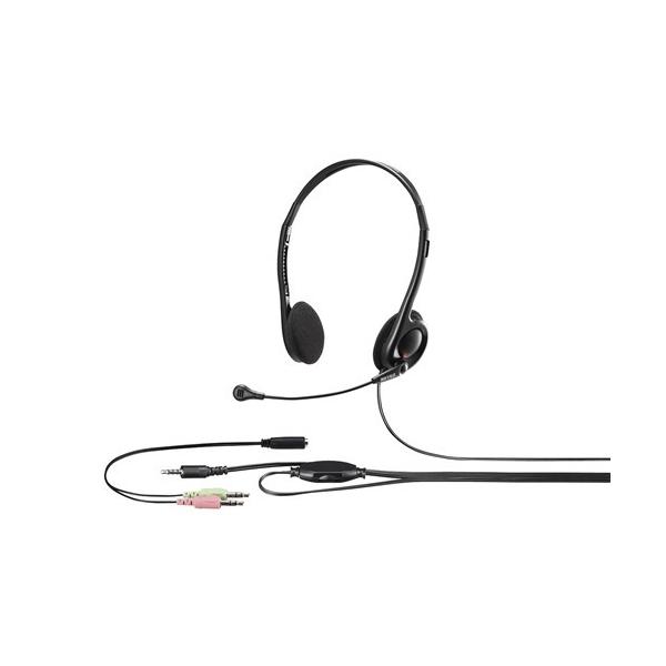 ヘッドセット　バッファロー　YDHSHCS100BK　両耳ヘッドバンド式ステレオヘッドセット　ブラック 131