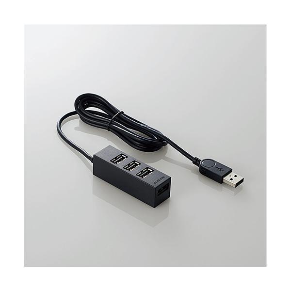 エレコム　U2H-TZ427SBK　機能主義USBハブコンパクト　ACアダプタ付　ブラック 131