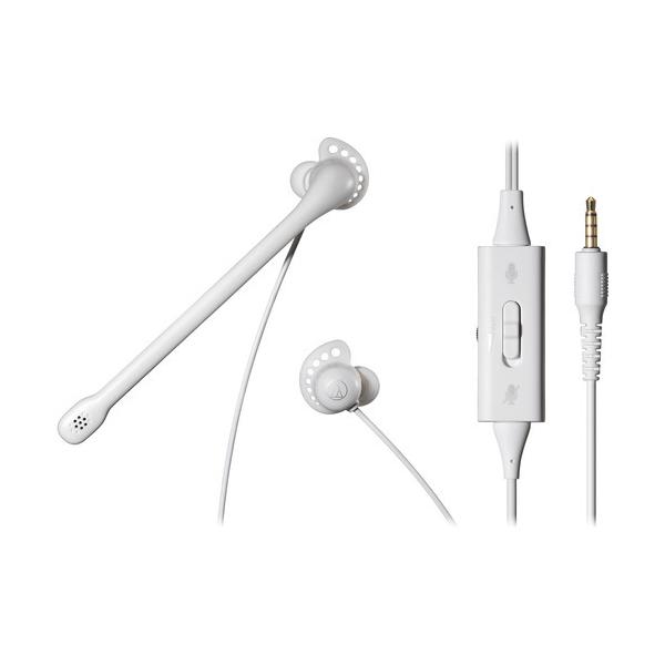 オーディオテクニカ　ATH-202COM　WH　インナーイヤーヘッドセット　ホワイト 131