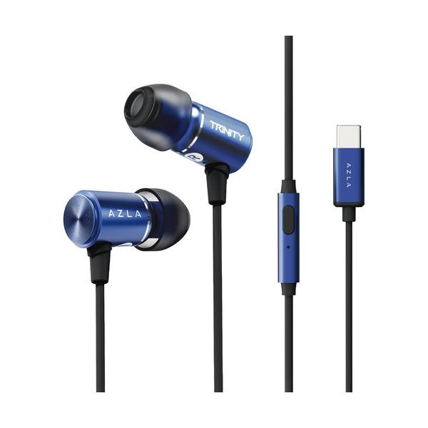 AZLA AZL-TRINITY-UC-BLU イヤホン カナル型 3層構造振動板採用発展型ARDドライバー搭載 USB-C接続 ブルー 24