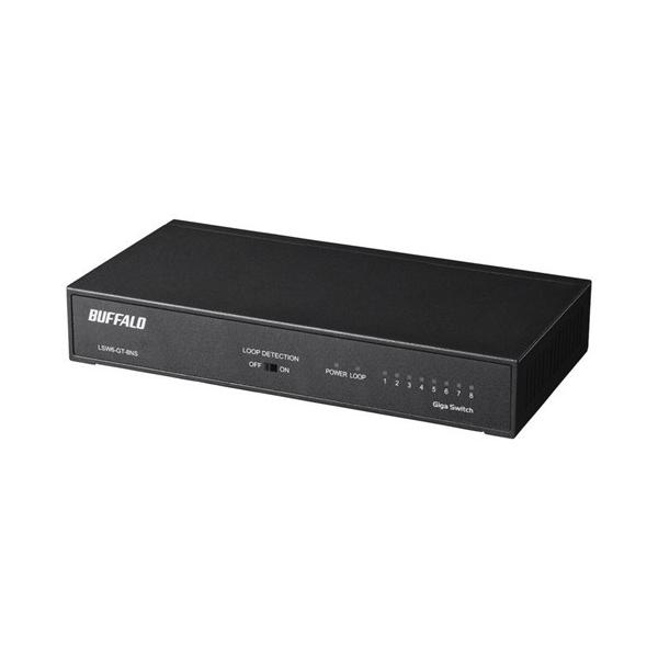 バッファロー　LSW6-GT-8NS／BK　Giga対応　スイッチングハブ　8ポート　ブラック 126