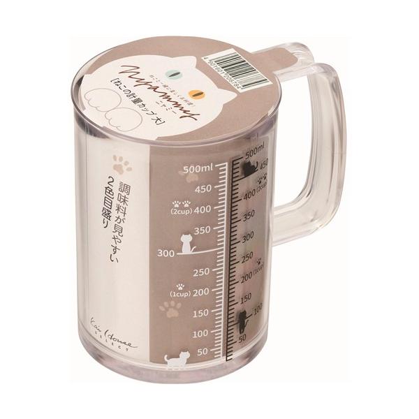 貝印 Nyammy ねこの計量カップ（500ml） 000DH2728 クリア 幅8．5×奥行き12×高さ12．2cm 446