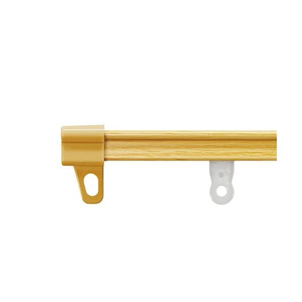 伸縮式カーテンレール AJ606 木目ライト シングル1.1~2.0m 449