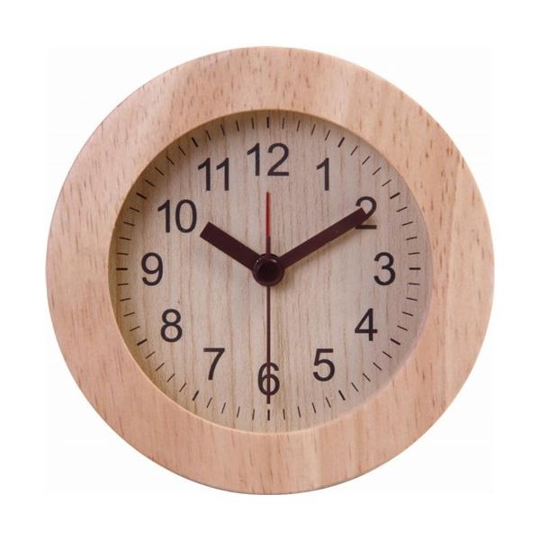 アラームクロック　ラウンド　ナチュラル 820