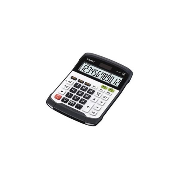 カシオ　防水防塵電卓　12桁　ブラック＆ホワイト　WD-320MT-N 52