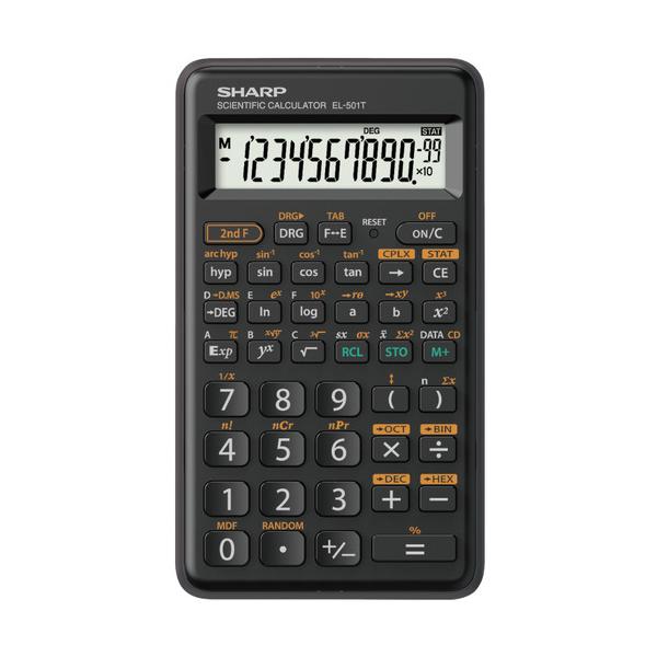 SHARP EL-501TX 関数電卓エントリーモデル ピタゴラス ブラック系EL501TX 52