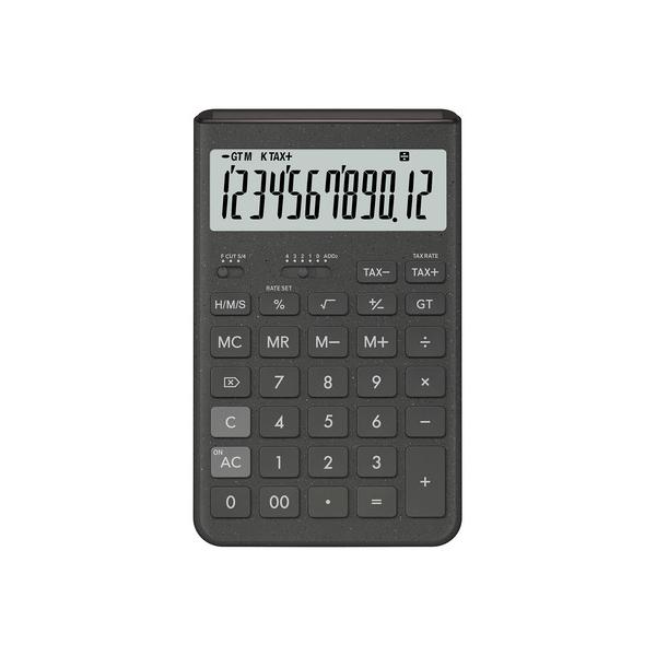 カシオ計算機 JT-200T-GY-N デザイン電卓 Comfy 開閉式スタンド付 ダークグレー 52