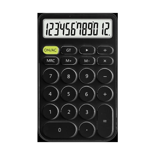 LTL Relation CALC001BK シンプルな機能で使いやすいカラフルな電卓 12桁表示・メモリー機能 オートパワーオフ機能付 ブラック 52
