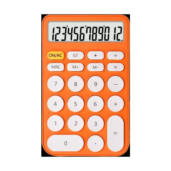 LTL Relation CALC001VO シンプルな機能で使いやすいカラフルな電卓 12桁表示・メモリー機能 オートパワーオフ機能付 ビビットオレンジ 52