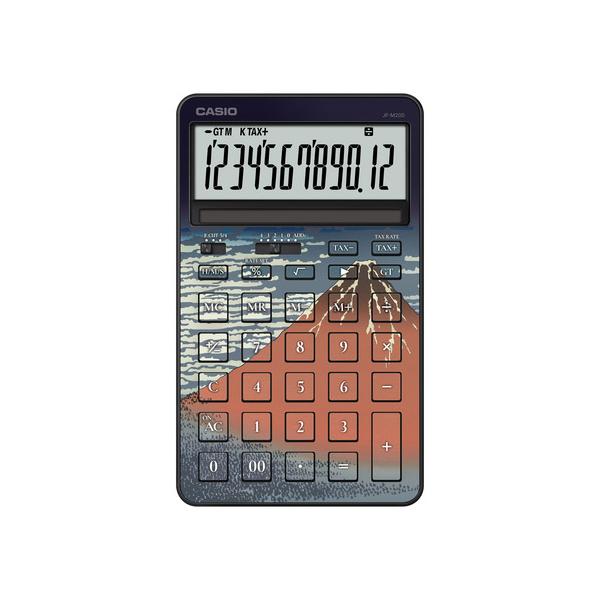 カシオ計算機 JF-M200-TJ-KHG-N デザイン電卓ジャスト型スタイリッシュ 葛飾北斎コラボ 凱風快晴モデル  52