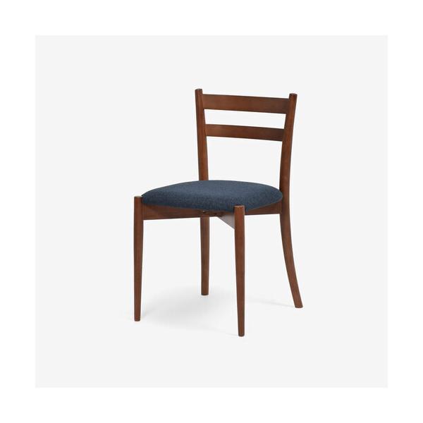 大塚家具 秋田木工 ダイニングチェア「リュッケ」ブナ材BWN(ブラックウォールナット)色／布#No48  448