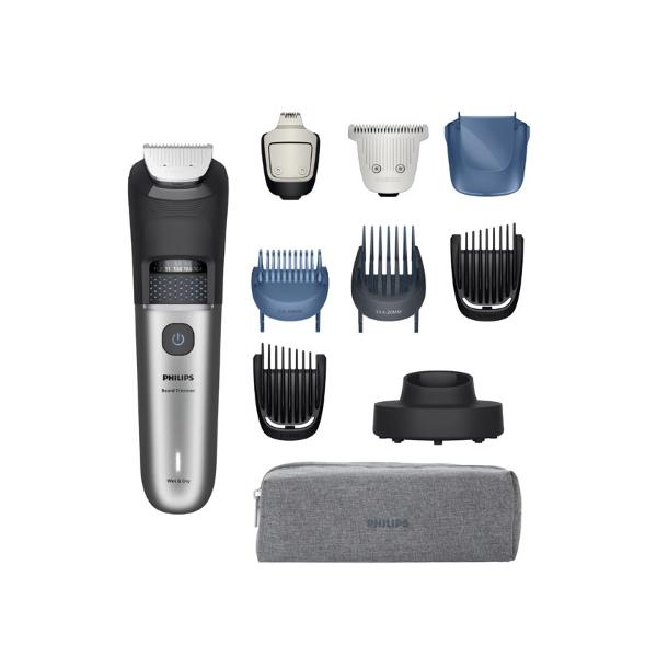 PHILIPS BT7670／15 ヒゲトリマー 自動研磨式ステンレススチール刃搭載 水洗い可能 ミッドスレートメタリック 45