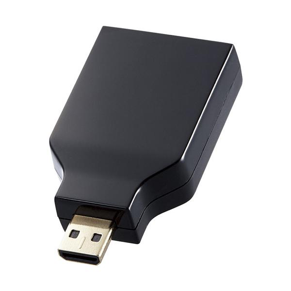 エレコム AD-HDADS3BK HDMI変換アダプター／AF-DM(micro)／スリムタイプ／ブラック ADHDADS3BK 131