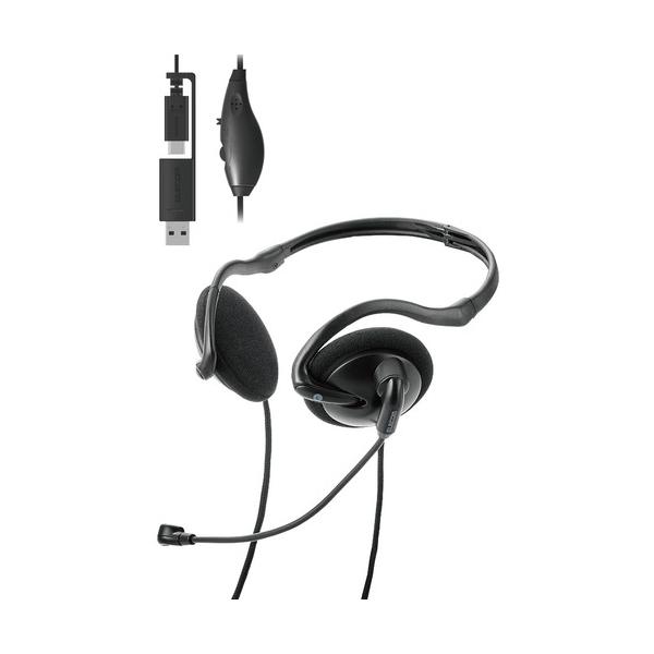 エレコム　HS-NB11SCBK　指向性マイク　モバイルヘッドセット　ネックバンド　USB　Type-C　ブラック 131